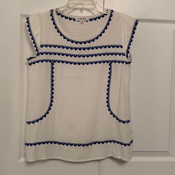 THML | Tops | Thml Embroidered White Popover Top | Poshmark